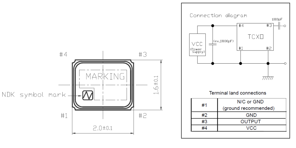 TCXO2016温补晶振32MHz规格书与使用说明 | 深圳市晶诺威科技有限公司