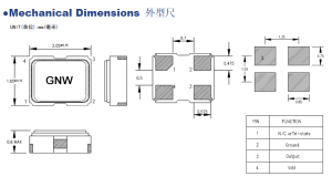 晶振SMD2016封装尺寸及参数介绍 | 深圳市晶诺威科技有限公司