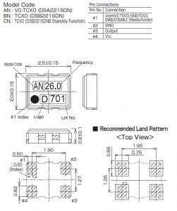 KDS VC-TCXO/TCXO尺寸及焊盘说明汇总 | 深圳市晶诺威科技有限公司