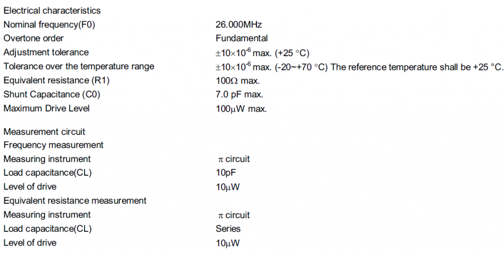 26MHz 10pF 10ppm SMD2520贴片式无源晶振规格参数 | 深圳市晶诺威科技有限公司